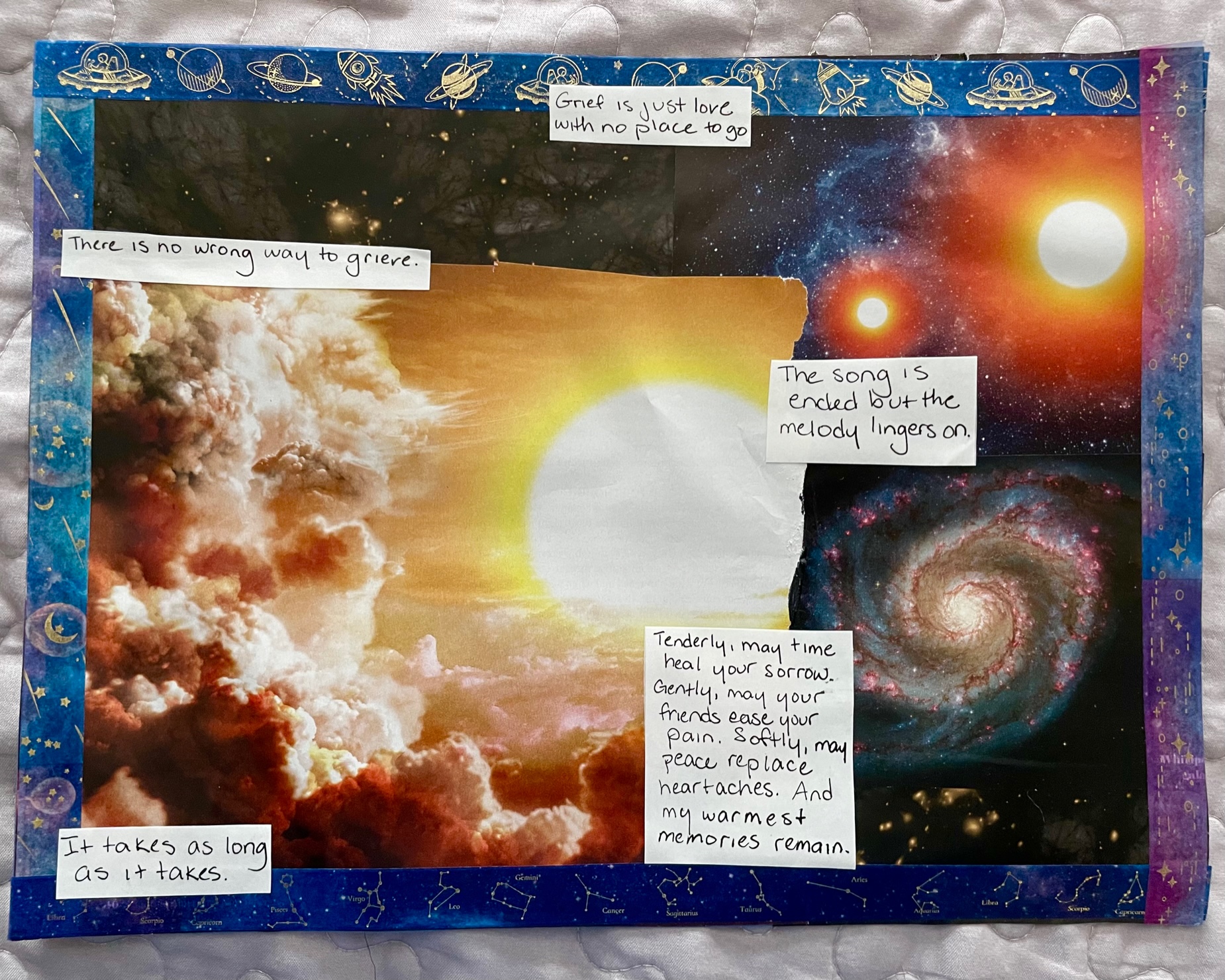 A Collage of Grief Encouragement Quotes - Grieving Arts